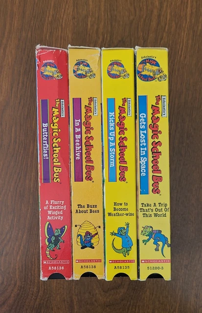 EDUCATIONAL VHS THE Magic School Bus 4 Lot Kids Favorite Vintage VHS ...