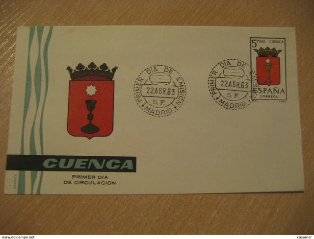 CUENCA 1963 ESCUDO Coat Of Arms Heraldry Heraldique Blason SPAIN Cancel ...