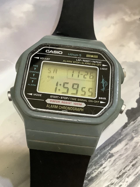 CASIO H110 MOD. 106 " MARLIN " JAPAN AÑO 1980 - RARISIMO COLOR ...