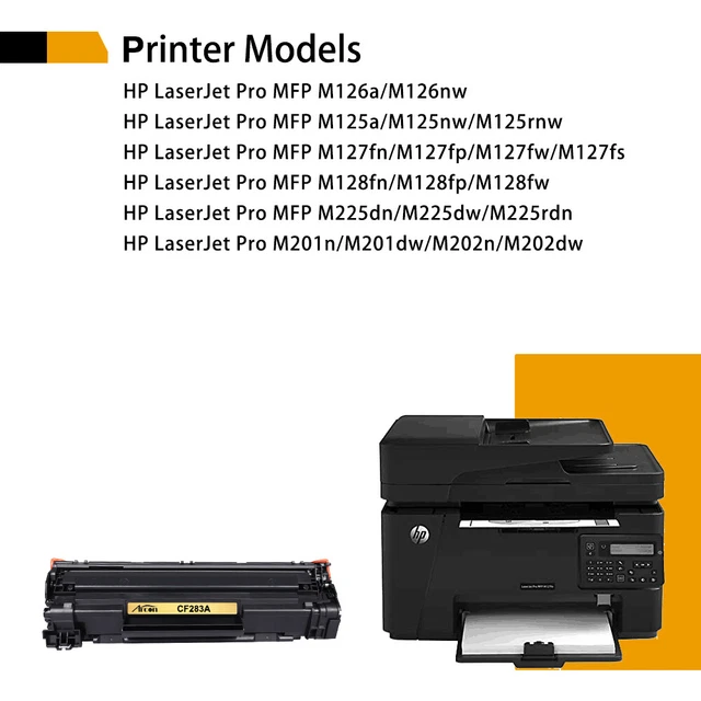 2X TONER FÜR HP 83A CF283A LaserJet Pro MFP M125nw M125rnw M126a M128fp ...