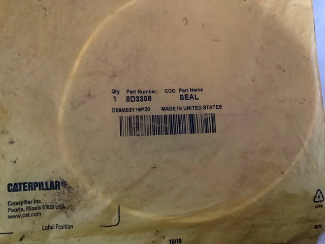 NEW GENUINE CAT Caterpillar Seal 8D8308 8D-8308 £21.50 - PicClick UK
