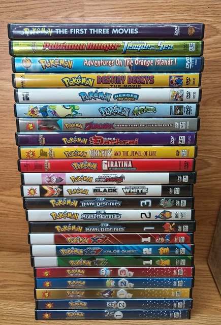 POKEMON DVD LOT - Includes 40 DVD Disks ~ Movies and TV Show Episodes ...