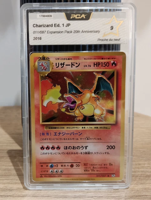 CARTE POKÉMON DRACAUFEU 20Ème Anniversaire 011/087 Pca 9 EUR 350,00 ...