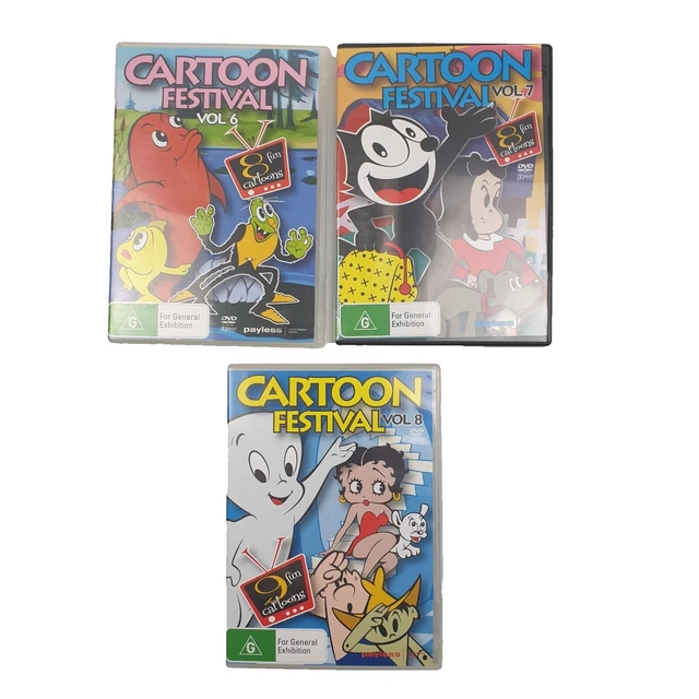 CARTOON FESTIVAL VOL 6, 7 & 8 DVDs x 3, Region ALL, PAL, Animation ...