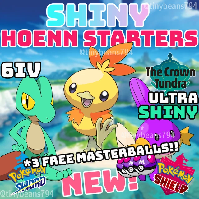 🔥SHINY TORCHIC TREECKO & MUDKIP🔥6IV HOENN STARTERS🔥Pokemon Sword and Shield🔥 $5.00 - PicClick AU