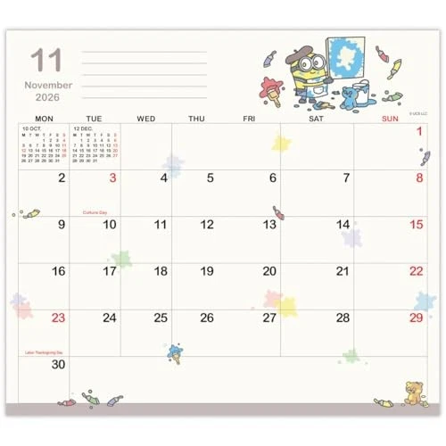 HALLMARK MINIONS 2026 Slim Monthly Planner, Bob & Tim $39.72 - PicClick AU