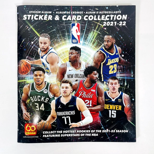 PANINI 2021-22 NBA Sticker & Card Collection Album 10 Stickers Included ...