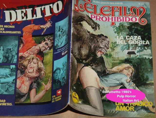 1980s Pulp Comic Sexy Girl Danger Gothic Truecrime Edifumetto Planet Apes £27 16 Picclick Uk