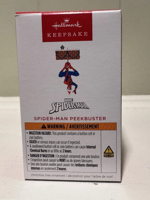 HALLMARK KEEPSAKE ORNAMENT 2025 Spider-man Peekbuster Marvel Disney ...