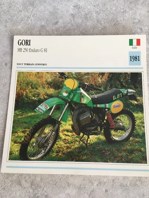 1981 GORI MR 250 Enduro G81 Motorcycle Card Atlas Italy Collection £4. ...