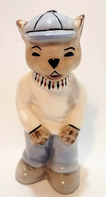 1950'S WEETMAN POTTERY WF ENGLAND CERAMIC CAT FIGURINE QUIRKY KITSCH ...