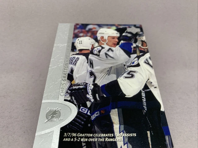 CARTE DE HOCKEY hologramme argent 1996-97 Upper Deck #337 Chris Gratton ...