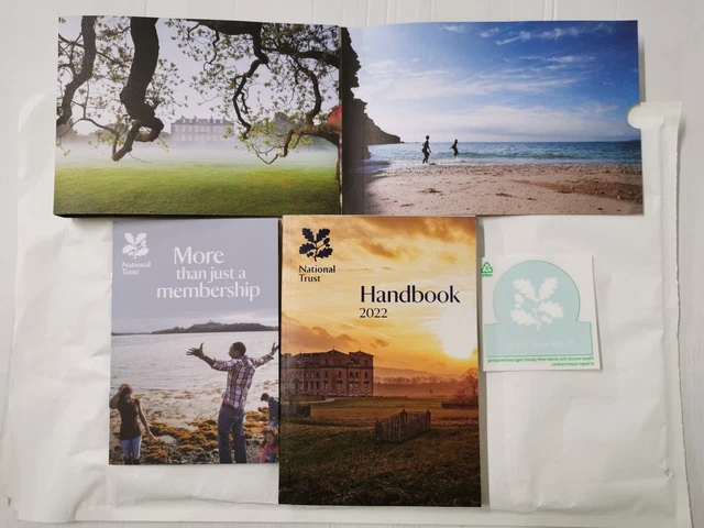 NATIONAL TRUST HANDBOOK 2022 Welcome Pack Inc. Car Window Sticker £12. ...