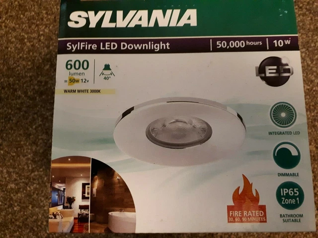 TEN (10) SYLVANIA sylfire led downlights ( chrome) £120.00 - PicClick UK