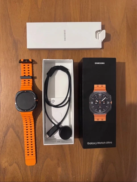 SAMSUNG GALAXY WATCH Ultra LTE – Titanium Grey & Orange, 47 mm – SM ...