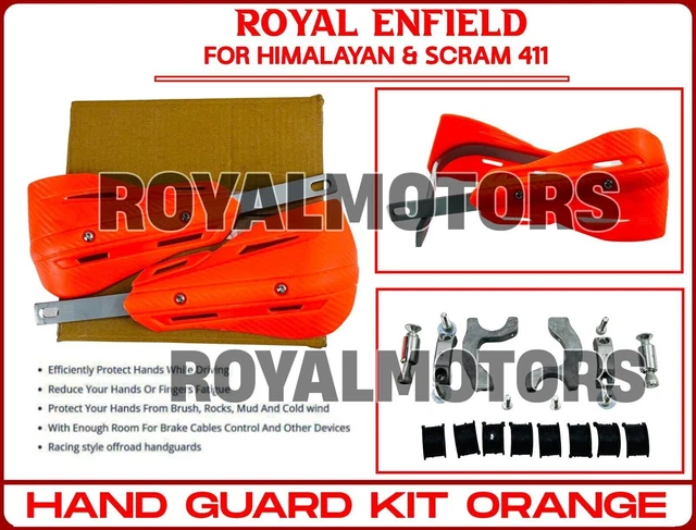 ROYAL ENFIELD HIMALAYAN & Scram 411 "HAND GUARD KIT" (ORANGE) - Express ...