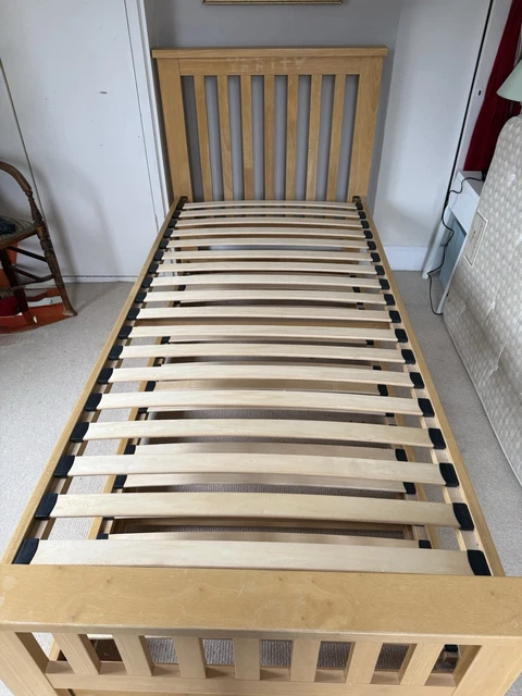 SOLID WOOD SINGLE Bed Frame with Matching Trundle Bed £1.16 - PicClick UK