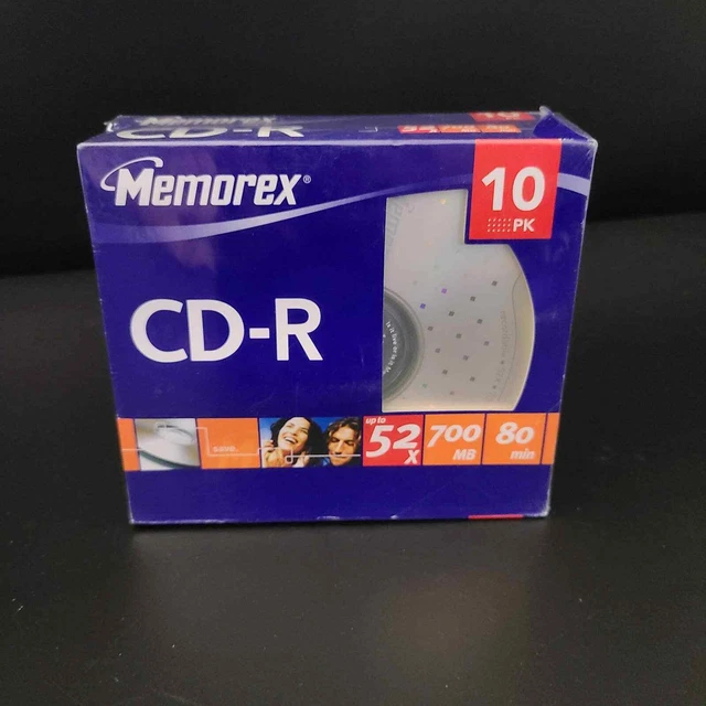 MEMOREX 10-PACK CD-R Blank Media, New/Sealed $15.00 - PicClick