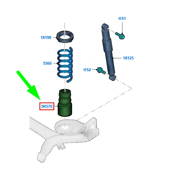 FORD KA MK2 Rear Suspension Spring Lower Bump Stop 1610383 NEW GENUINE ...