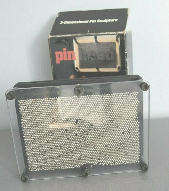 SCULPTURE PINHEAD VINTAGE en 3 dimensions par Gemmy Toy 1980 EUR 50,00 ...