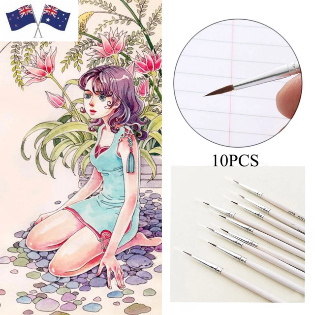 HOOK ART TOOLS Point Tip Artist Paint Brush Line Drawing Pen Nylon ...