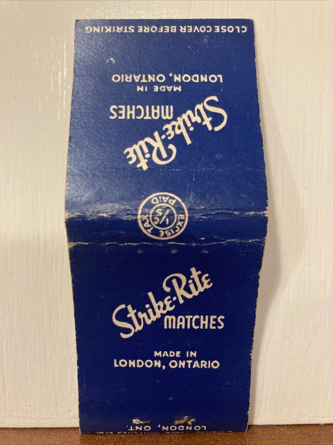VINTAGE MATCHBOOK, STRIKE-RITE Matches. No Matches. MB78A $11.99 ...