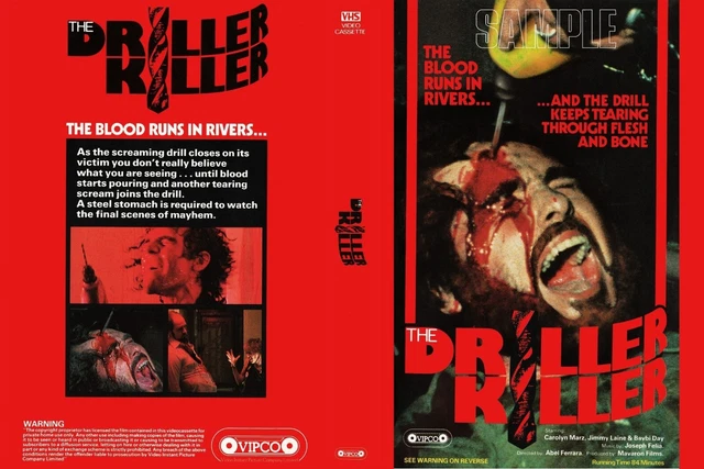 DRILLER KILLER 1979 Fan Made DVD PRE CERT VIDEO STYLE COVER +MP4 disk £ ...