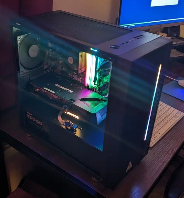CUSTOM RGB GAMING PC Desktop, 5600x, 6600xt, 16gb Ram, 500GB NVME, 850w ...
