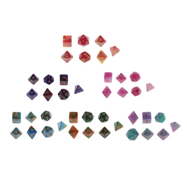 7PCS/SET POLYHEDRAL DICE TRPG DND Games for Multi Sides Dice D&D RPG £3 ...