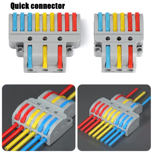 SPLITTER PUSH-IN CONDUCTOR Cable Connectors Terminal Block Quick Wire ...