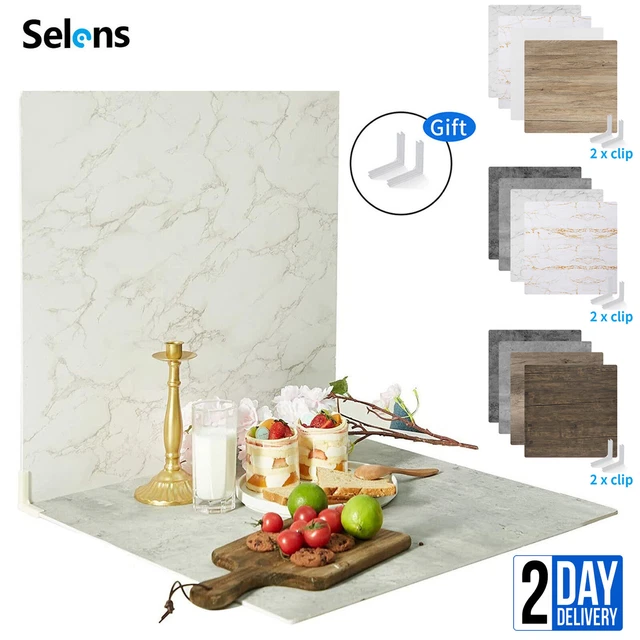 2PCS BACKGROUND PHOTOGRAPHY Backdrop Boards 3D Wood Studio Prop ...