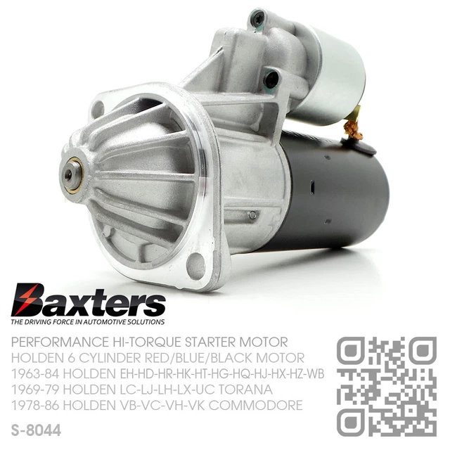 HI-TORQUE STARTER MOTOR 161-173-186-202 6-Cyl [Holden Hk-Ht-Hg-Hq-Hj-Hx ...