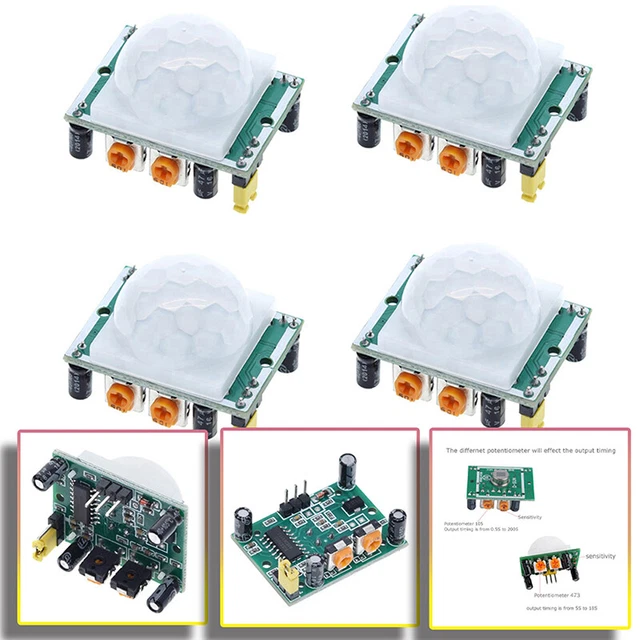 2/4/6/8/10 PCS HC-SR501 Pyroelectric Infrared PIR Motion Sensor Detector Module £3.32 - PicClick UK