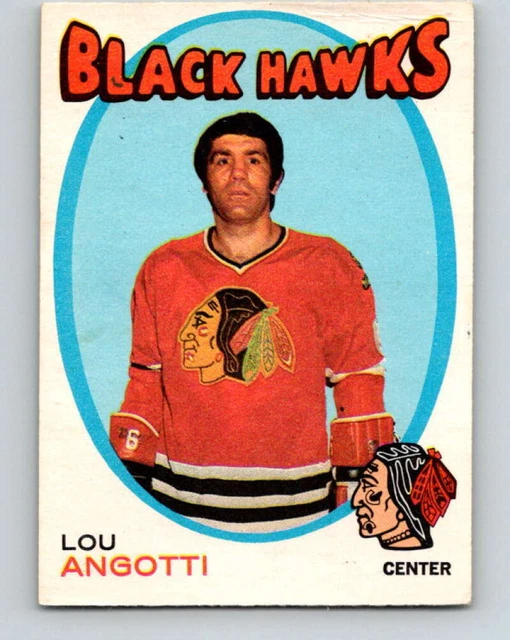 (HCW) V9656--1971-72 O-PEE-CHEE #212 Lou Angotti Chicago Blackhawks EUR ...