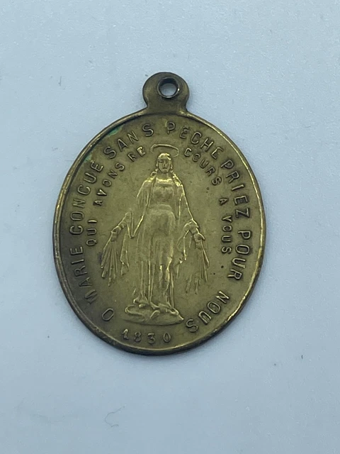 ANCIENNE MEDAILLE RELIGIEUSE Vierge Marie Concue Sans Peches Priez Pour ... ANCIENNE MEDAILLE RELIGIEUSE Vierge Marie Concue Sans Peches Priez Pour ...