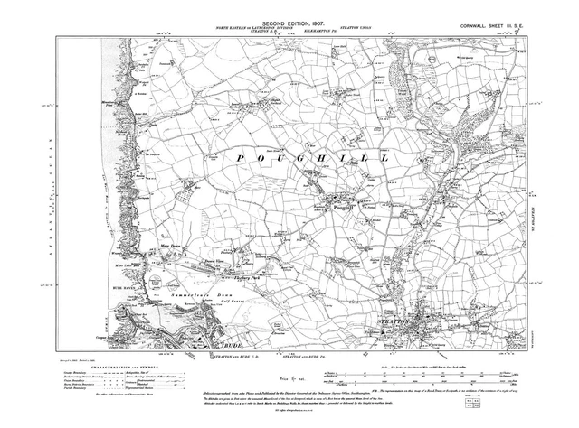 OLD MAP OF Bude, Stratton, Poughill 1932 - Cornwall -3-SE £18.99 ...
