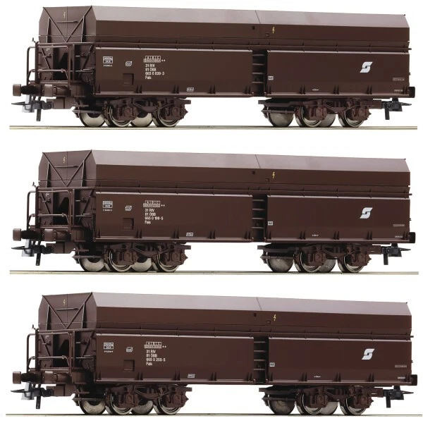 ROCO 6600071 H0 3er Set Selbstentladewagen Fals, ÖBB, Ep.IV-V H0 + Neu EUR 92,60 - PicClick DE