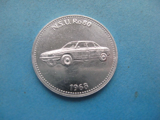 1968 N.S.U. RO80 MOTORCAR HISTORIC CARS SHELL TOKEN COIN £1.00 ...