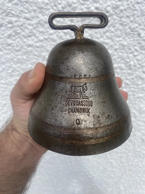 DEVOUASSOUD CHAMONIX ANCIENNE Cloche De Vache Sonnaille Clarine N°0 Fer Forge EUR 66,00 ...