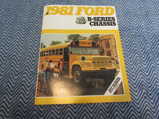 1981 FORD B-SERIES Chassis School Bus Original Dealership Dealer Sales ...