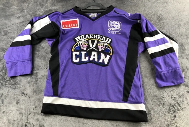 GLASGOW BRAEHEAD CLAN EIHL Ice Hockey Jersey Youth XL Women’s Small #54 ...