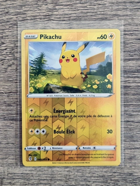 CARTE POKÉMON PIKACHU 049/203 REVERSE Evolution Céleste EB7 FR EUR 1,50 ...