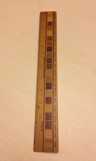 VINTAGE WOOD RULER Sovereign Native Timbers of New Zealand Inches ...
