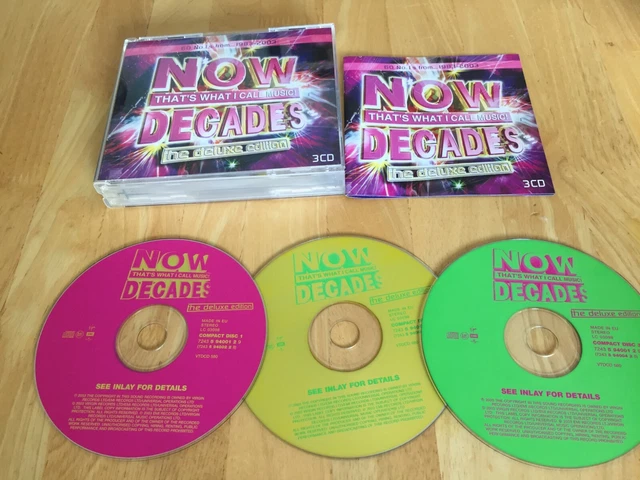 NOW THAT'S WHAT I CALL MUSIC DECADES THE DELUXE EDITION 3 x CD ALBUM ...