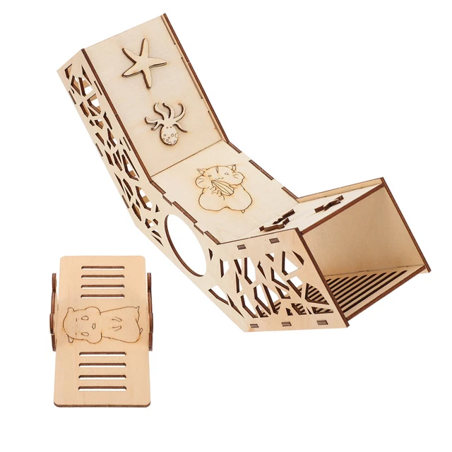 WOODEN HAMSTER MAZE Set with Slide and Hideout for Small Animals £9.99 ...