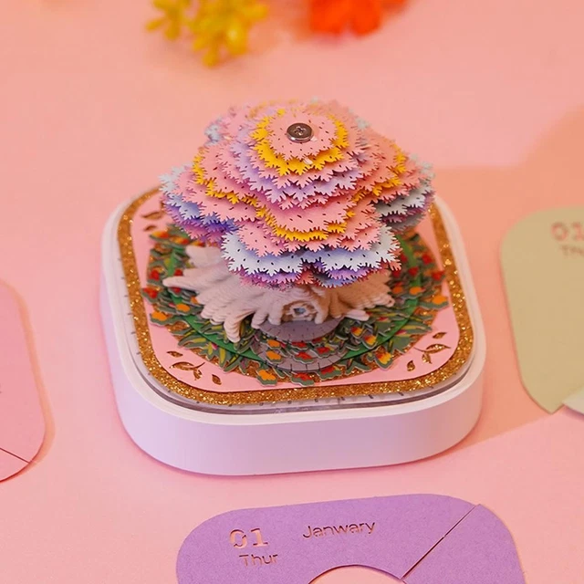 3D DESK CALENDAR 3D Calendar 2026 Creative Calendar LED Notepad with ...