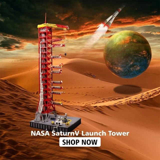 SATURN-V LAUNCH UMBILICAL Tower Building Blocks Apollo Launch Pad ...
