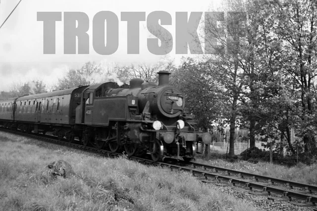 LARGER NEGATIVE BR British Railways Steam Loco 41301 Class 2MT Bramley ...