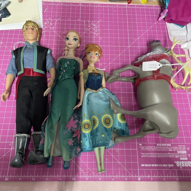 DISNEY DOLL FROZEN Fever Bundle - Elsa, Anna, Kristoff & Sven - See ...