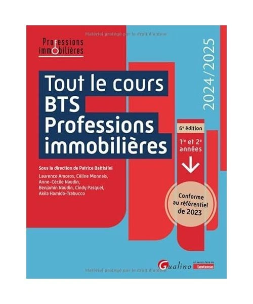 TOUT LE COURS BTS Professions immobilières: Conforme au Référentiel 2023. Tou EUR 33,44 ...